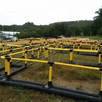 China HDPE Floating Cage Round Shape Deep Water Marine Aquaculture 50m Depth 15 Year Life for sale