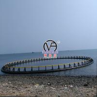 China HDPE Marine Circular Fish Cage Anti Wave 80m-300m Circumference 25 Year Lifespan for sale