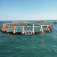 China HDPE Marine Circular Fish Cage Anti Wave 80m-300m Circumference 25 Year Lifespan for sale
