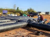 China 10x10m Combined Square Fish Cage 315mm Floating Pipe for Lake River Sea Tilapia Farming for sale