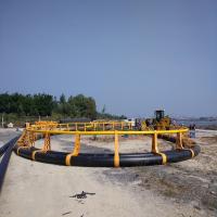 China HDPE Circular Fish Cage Integrated Injection Molding Seamless Frame 80m-300m Circumference for Offshore Mariculture for sale