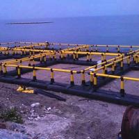 China HDPE Square Fish Cage Floating Frame Anti Aging Salt Resistance Wind Resistance Offshore Mariculture 6m Wave for sale