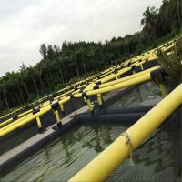 China Heavy Duty Square Floating Fish Cage HDPE 6m x 6m Commercial Aquaculture Net Cage for Tilapia Catfish in River Lake Offshore for sale