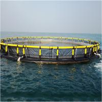China Custom HDPE Round Floating Fish Cage 80m-300m Circumference Wind Corrosion Resistant for Tilapia Large Scale Breeding for sale