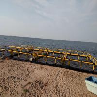 China Custom Size HDPE Square Aquaculture Cage for Tilapia Sea Bass 2m to 30m for sale