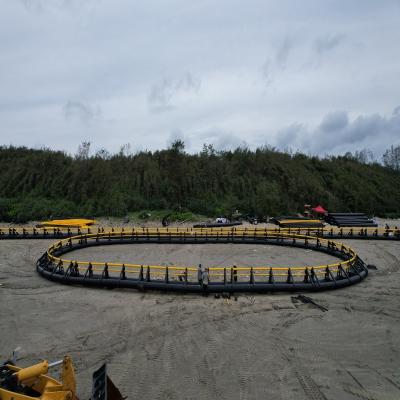 China HDPE Circular Floating Fish Cage Complete Set 80m-300m Circumference for Freshwater Aquaculture for sale