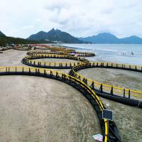 China HDPE Circular Floating Fish Cage Complete Set 80m-300m Circumference for Freshwater Aquaculture for sale