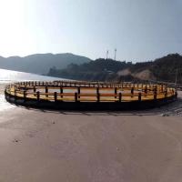 China High Wear Resistant HDPE Round Fish Cage Anti Fouling Fish Farming Net Cage 80m-300m Circumference for sale
