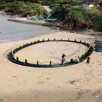 China Custom Size HDPE Floating Round Fish Cage 80m-300m Circumference OEM Aquaculture Cage for sale