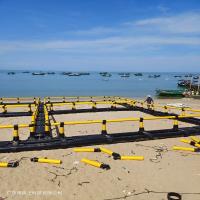 China HDPE Square Floating Fish Cage 4m x 4m for Freshwater Tilapia Crucian Farming with 200mm Pipe for sale