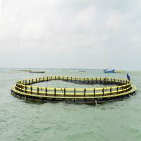 China HDPE Round Anti-wave Floating Net Cage 80m-300m Circumference for Offshore Aquaculture for sale