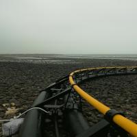 China HDPE Round Flowing Water Fish Cage 80m-300m Circumference for High-Density Aquaculture for sale