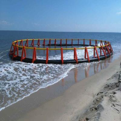 China HDPE Round Deep Sea Fish Cage 80m-300m Circumference Typhoon Resistant Level 12 Offshore Farming for sale