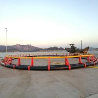 China HDPE Submersible Round Fish Cage 80m-300m Circumference Adjustable Depth for Wild-Simulated Aquaculture for sale