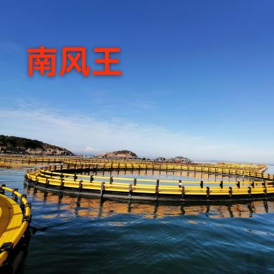 China HDPE Circular Fish Cage System 15m Floating Frame with Footboard and Mooring Parts for sale