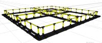 China Square HDPE Fish Cage 200mm Float Pipe 6m Wave Resistant for Coastal Lakes for sale