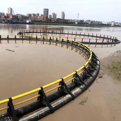 China HDPE Round Floating Fish Cage 80m-300m Circumference for Tilapia Pangasius Lake Aquaculture for sale