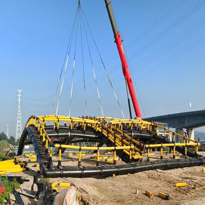 China HDPE Fish Cage System 80m-300m Circumference Floating Frame PE Knotless Netting Integrated Aquaculture Solution for sale