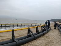 China HDPE Square Fish Cage 200mm Float Pipe 182sqm Anti-Wind 6m Wave for sale