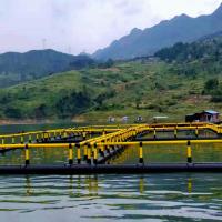 China HDPE PE100 Square Floating Fish Cage 200mm Pipe 6m Wave Resistant Aquaculture Kit for sale
