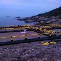 China HDPE Reinforced Anti-Wind Square Fish Cage 200mm Float Pipe 182sqm for Lake Aquaculture for sale