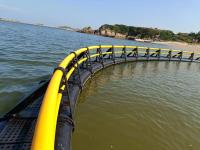 China Anti-Wave HDPE Fish Cage 200mm Float Pipe 6m Wave Height Square Aquaculture Cage for sale