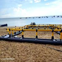 China HDPE Combined Splicing Square Fish Cage Detachable Multi-unit Aquaculture Equipment 2m x 2m to 30m x 30m for sale