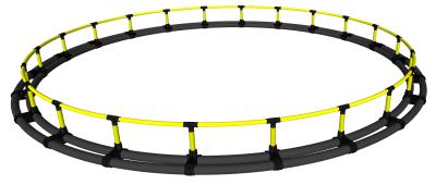 China Complete Specs Of 12m Diameter HDPE Round Fish Cage For Commercial Fish Farm for sale
