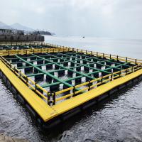 China Shock Resistant HDPE Floating Fish Culture Raft for Freshwater Lake Farming for sale