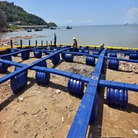 China Shock Resistant HDPE Floating Fish Culture Raft for Freshwater Lake Farming for sale
