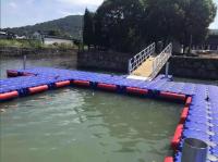 China Economical HDPE floating pontoon aquaculture platform with 25‑year service life, supporting easy on‑site assembly for fish‑farm operations. for sale