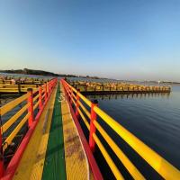 China Integrated Platform of Floating Walkway and HDPE Fish Culture Cage for sale