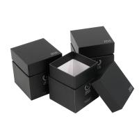 China Matte Black Cosmetic Cream Box Skincare Cream Jar Packaging With Lid for sale