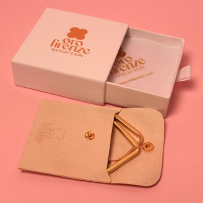 China Jewelry Packaging Box For Necklace , Custom Cardboard Paper Drawer Box With Ribbon for sale