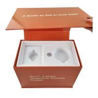 China Orange Rigid Cardboard Magnetic Gift Box For Teeth Whitening Beauty Packaging for sale