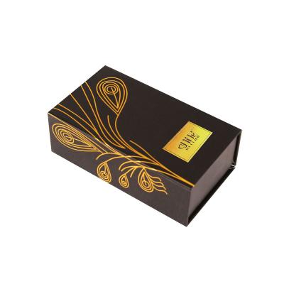 China Luxury Black Perfume Packaging Box With Paperboard for sale