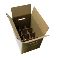 China Heavy Duty Beer Wine Shipping Carton Box With Cardboard Dividers for sale