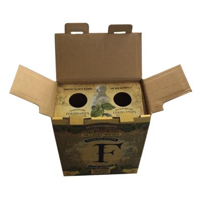 China Custom Folding Carton Box Packaging Printed Full Color For Twin Pack Wines for sale