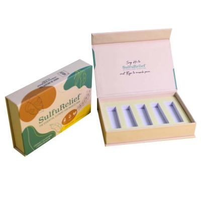 China Recyclable Cosmetic Magnetic Lipstick Box Rigid Cardboard Packaging for sale