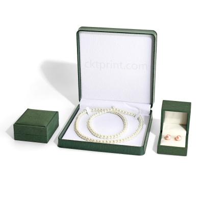 China Personalized Luxury Bracelet Earring Jewelry Packaging Box With Best Leather for sale