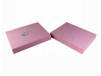 China Custom  Paper Cosmetic Box Pink Gift Box With Velvet Surface Ideal For Beauty Equipment for sale