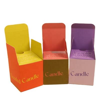 China Custom Luxury Candle Packaging Box Wholesale , Candle Gift Boxes With Recycled Paper And Logo Printing for sale