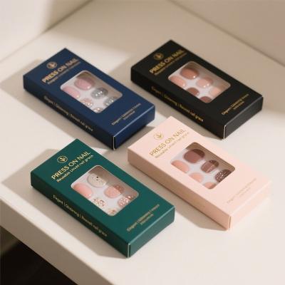 China Custom Luxury Press On Nail Packaging Boxes With Magnetic Closure Wholesale for sale