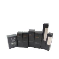 China Custom Beard Product Packaging Boxes With Free Design Support Gold Foil Logo for sale