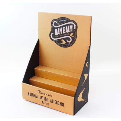 China Custom Small and Middle CDU Kraft Paper Floor Display Box with Custom Order Options for sale