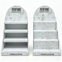 China Customizable Eco-Friendly Perfume Display Stand Space-Saving Fragrance Packaging Counter Shelf for sale