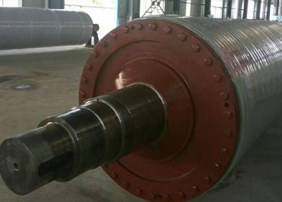 China Grooved Rubber Covered Cast Iron Touch Roll Under Dryer For Toilet Paper Making Machine for sale