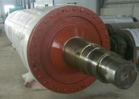 China Complete Whole New Jumbo Blind Hole Press Roller Rubber Covered With Bearing And Housing for sale