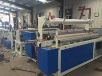 China Semi Automatic Toilet Paper Rewinding Embossing And Perforating Machine 1200mm - 2200mm for sale