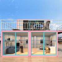 China 4 * 20ft Iso Shipping Container Home Prefab House Luxury Villa for sale